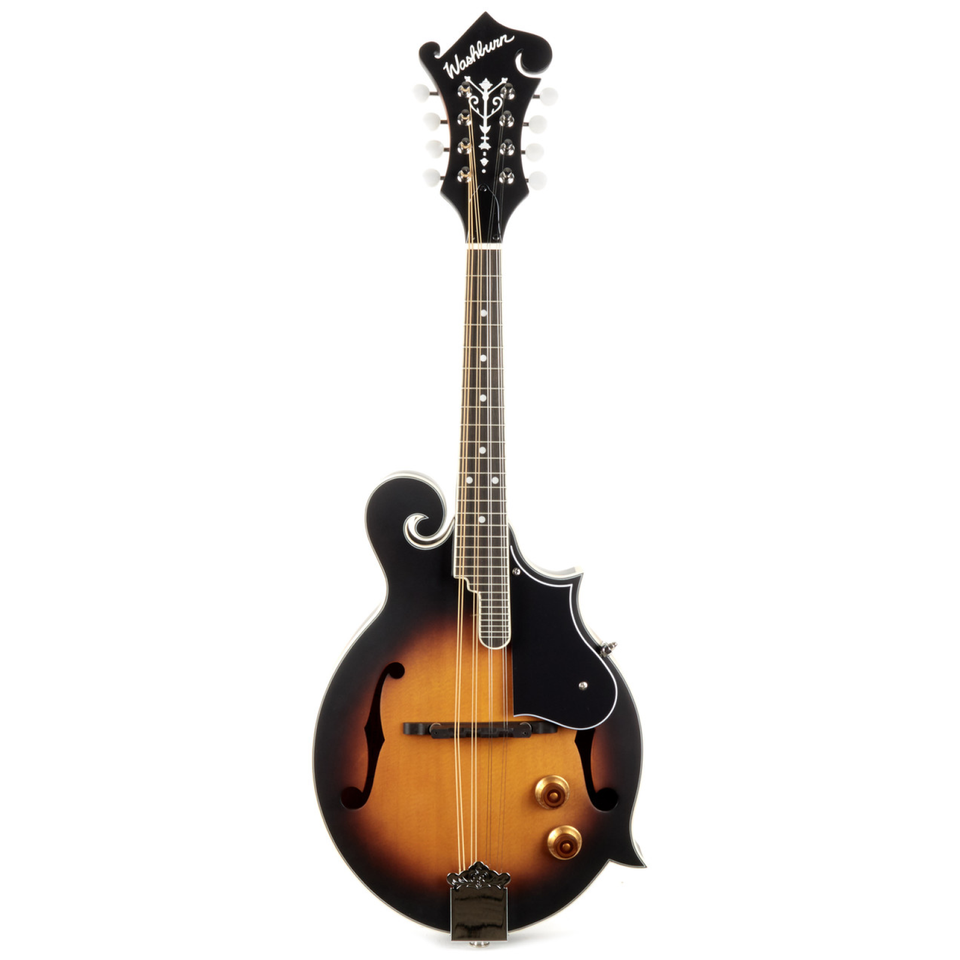 Washburn M3EK Americana F-Style Acoustic Electric Mandolin Kit, Tobacco ...