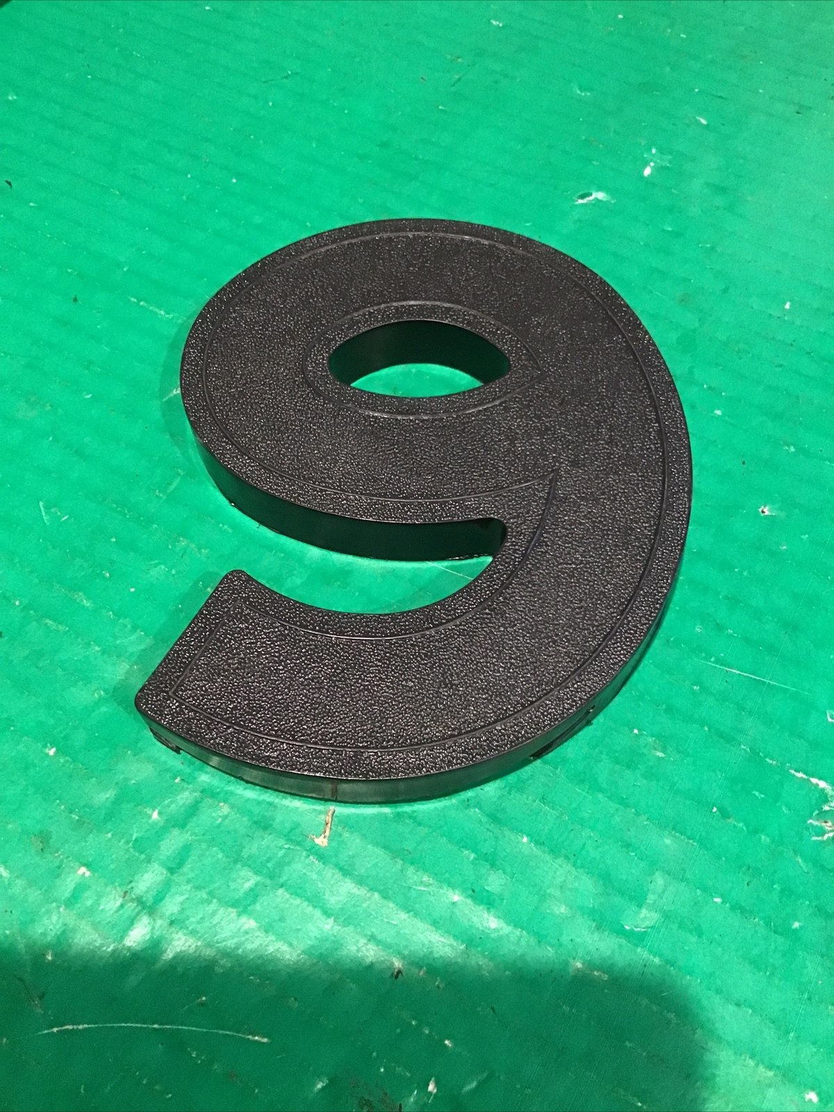 Vintage Wagner Sign 6 1/4" Plastic marquee sign Number 9 black ...