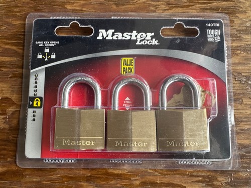 Master Lock Padlocks (3 Pack) Keyed Alike (Same Key Opens All Locks) 7/ ...