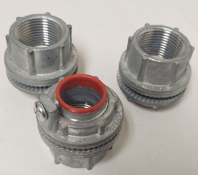 🔥Myers ST2 Straight Threaded Zinc 3/4" Watertight Conduit Connector Hub ...
