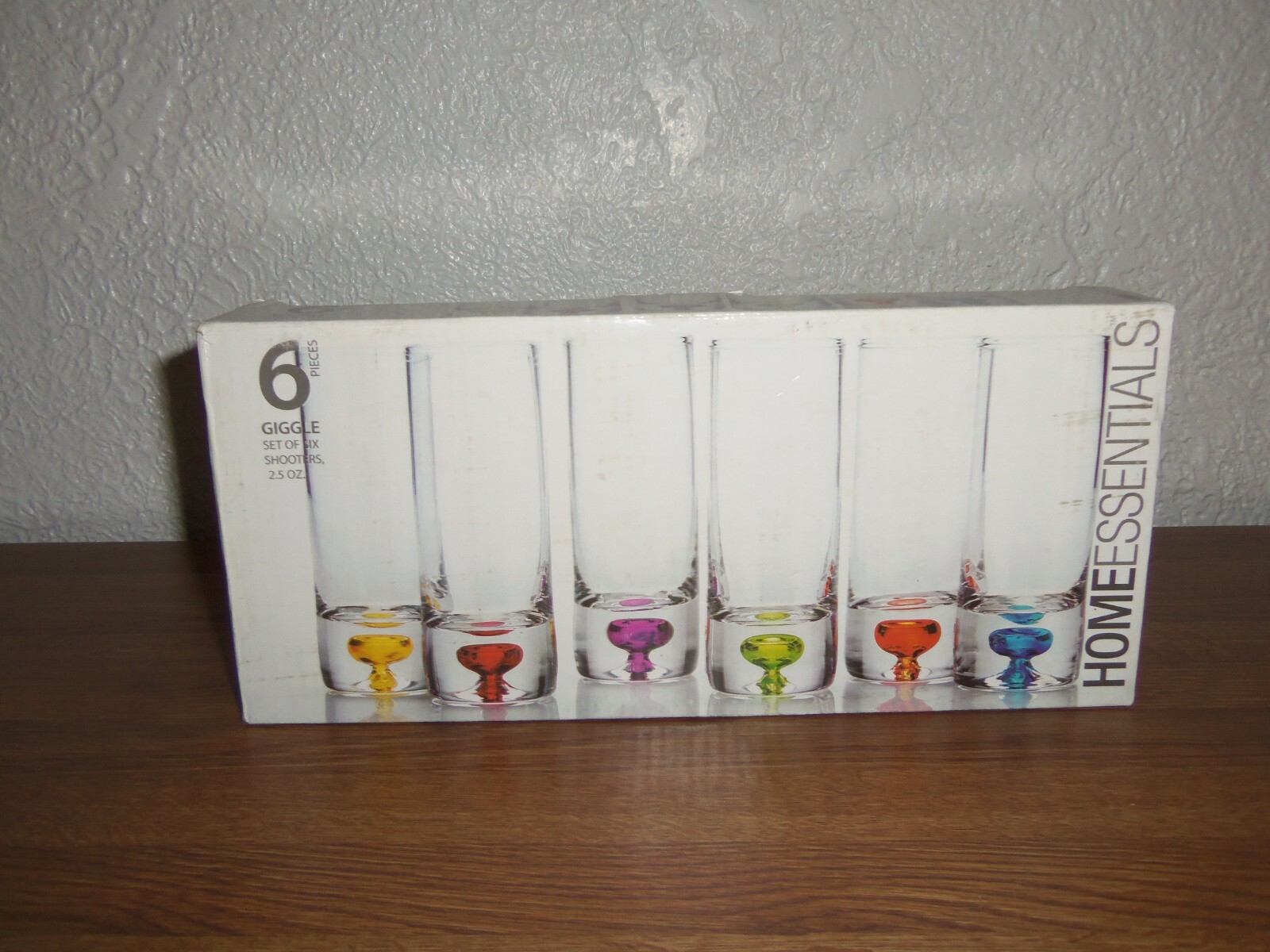 6 Pieces GIGGLE Set of Six Shooters by Home Essentials Glassware ...