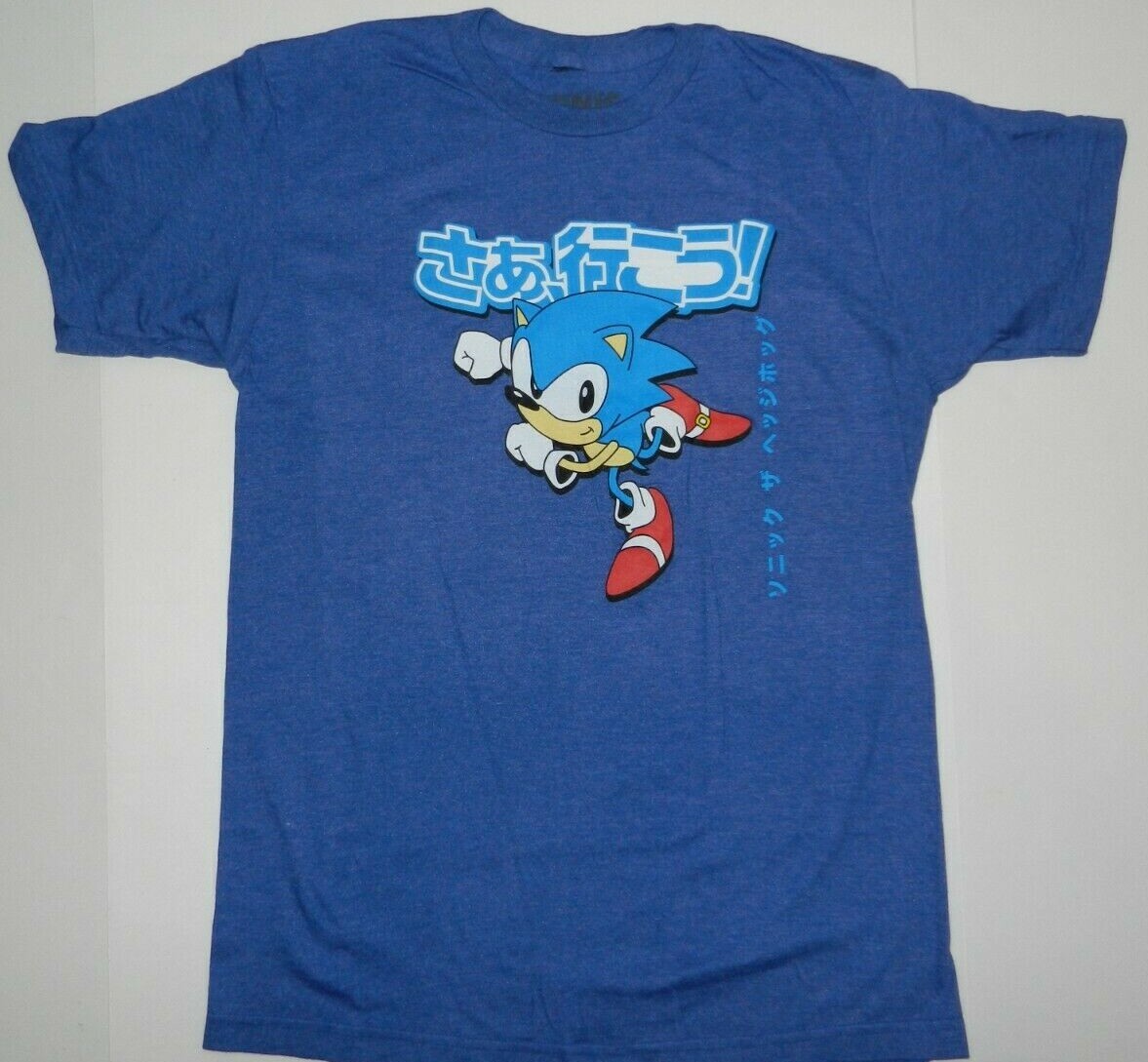 Sonic The Hedgehog Japanese Logo Video Game Blue Tee Shirt New | eBay