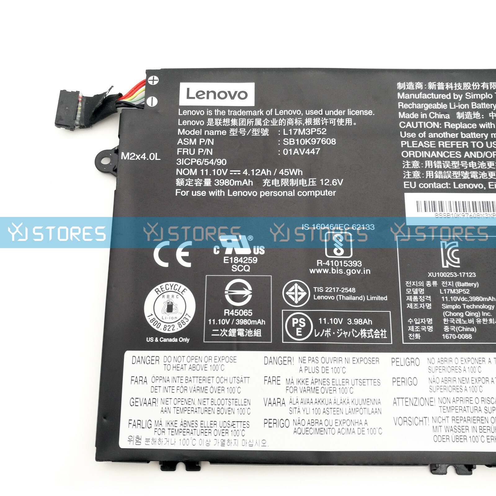 Genuine L17M3P51 L17C3P51 01AV448 01AV446 Battery for Lenovo ThinkPad ...