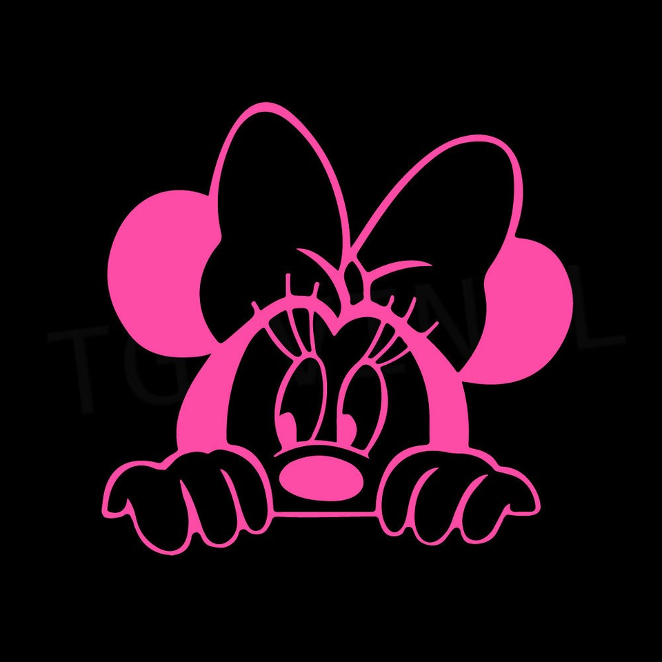 5" PEEKING MINNIE Vinyl Decal Sticker Car Window Laptop Mickey Disney ...