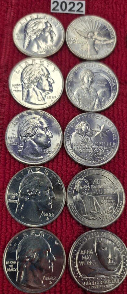 2022 - 2025 D American Women Quarters Set (20 coins set) *on hand* *on ...