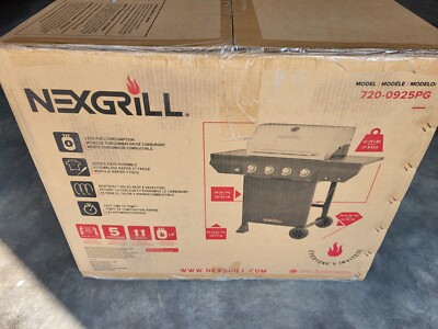 Nexgrill 4-Burner Propane Gas Grill Stainless Steel Main Lid - Black ...
