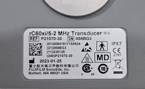 Fujifilm SonoSite C60 5-2MHz rC60xi/5-2 MHz Ultrasound Transducer Ref ...