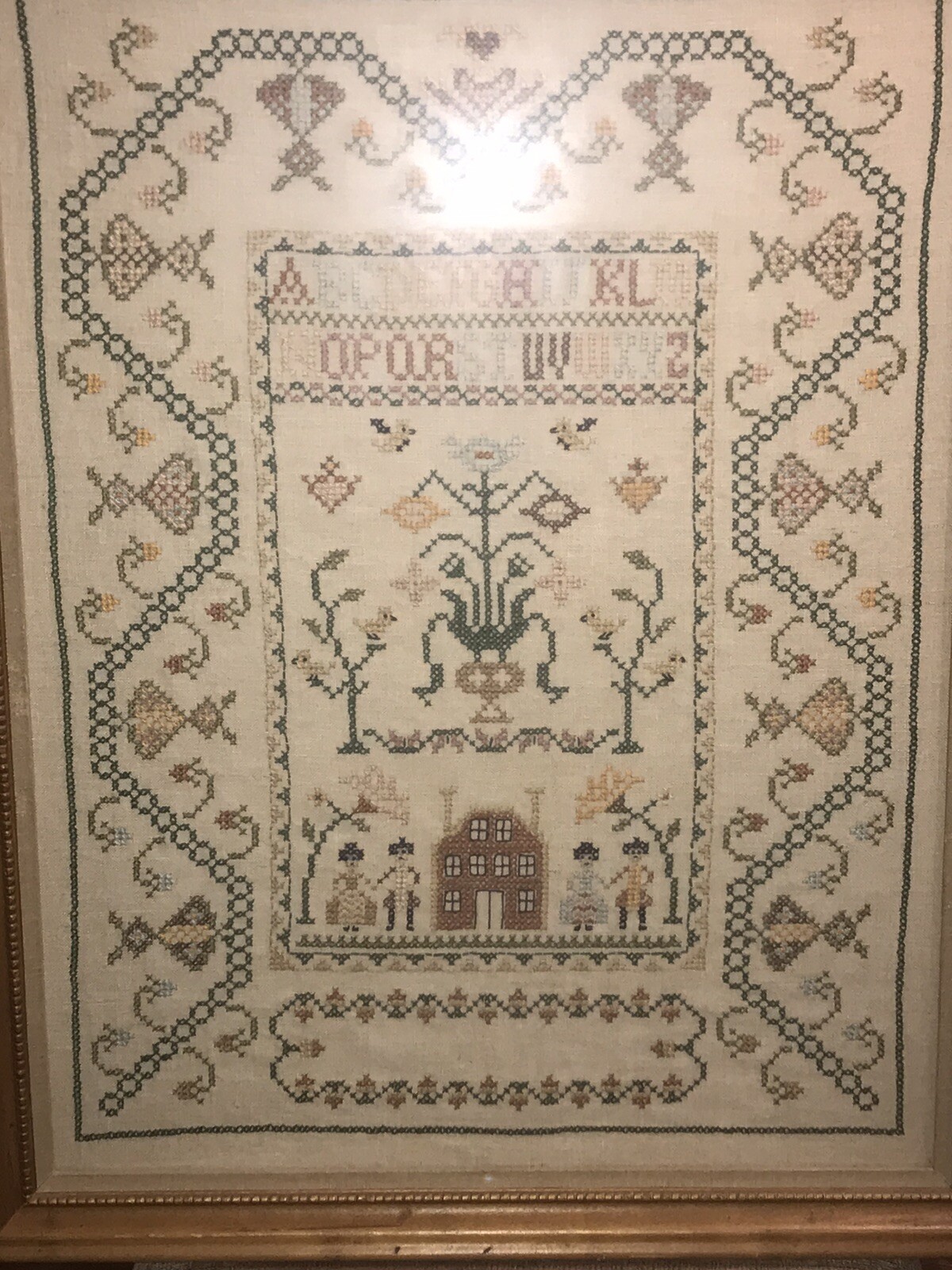 Vintage "AMERICAN HOME" Cross Stitch Sampler Kit By Paragon Needlecraft ...