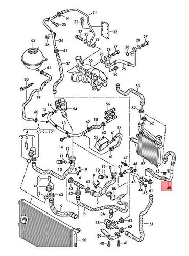 Genuine AUDI TT Coupe Roadster TTS 8J3 8J9 Coolant Hose 8J0121051 | eBay
