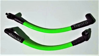 TWISTED 12mm GREEN SPARK PLUG WIRES HARLEY FXR SUPER GLIDE FXRS LOW ...