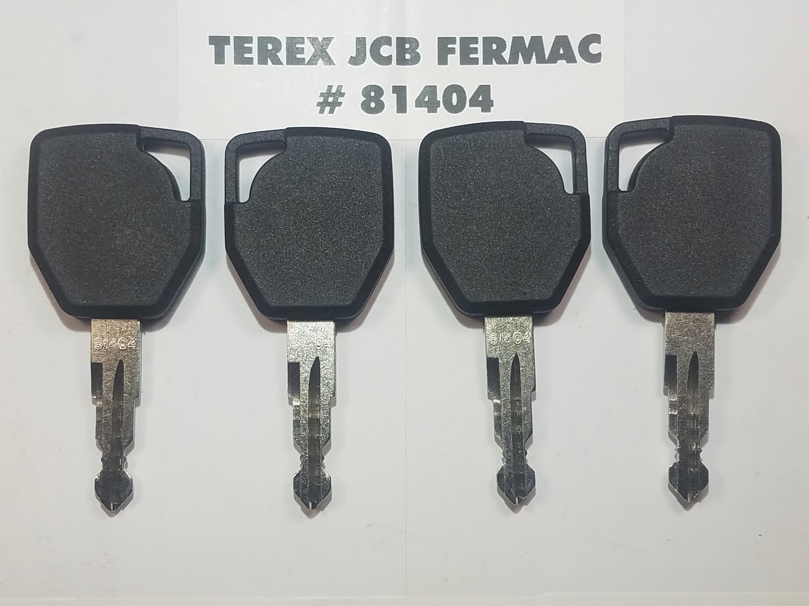 (4) Terex Keys, Fermac, JCB Backhoe, Heavy Equipment Ignition Starter ...