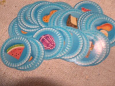 Picnic Panic Replacement round tokens snacks 1992 Milton Bradley Parts ...