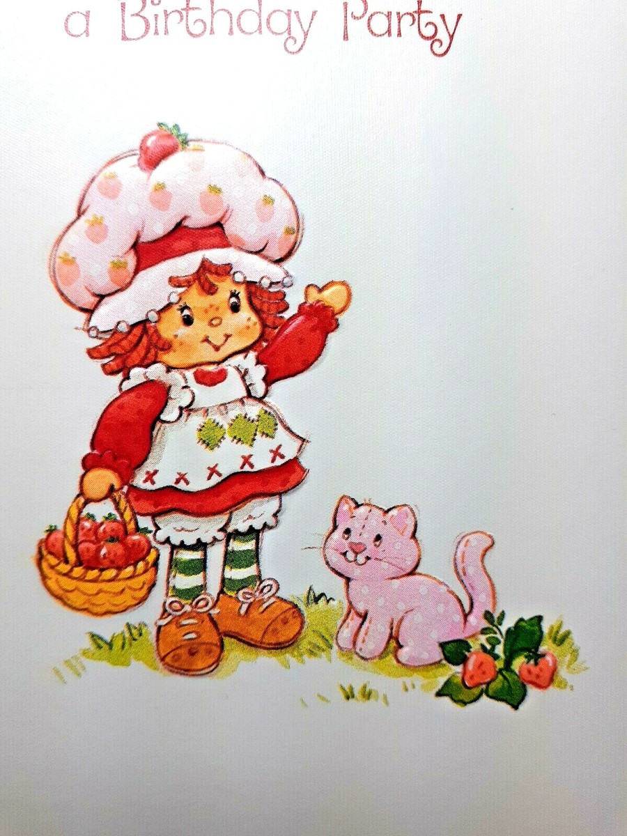 Strawberry Shortcake Invitations 1st Birthday