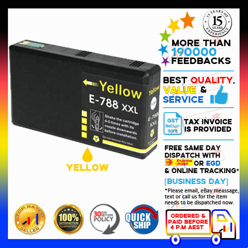 YUDA Non-OEM 788XXL 788 XL HY YELLOW Ink Alternative for Epson WF5190 ...