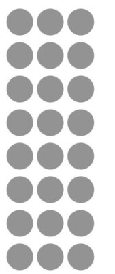 1" Silver Round Label Dots Stickers Color Coding Inventory 1 Inch Dot ...