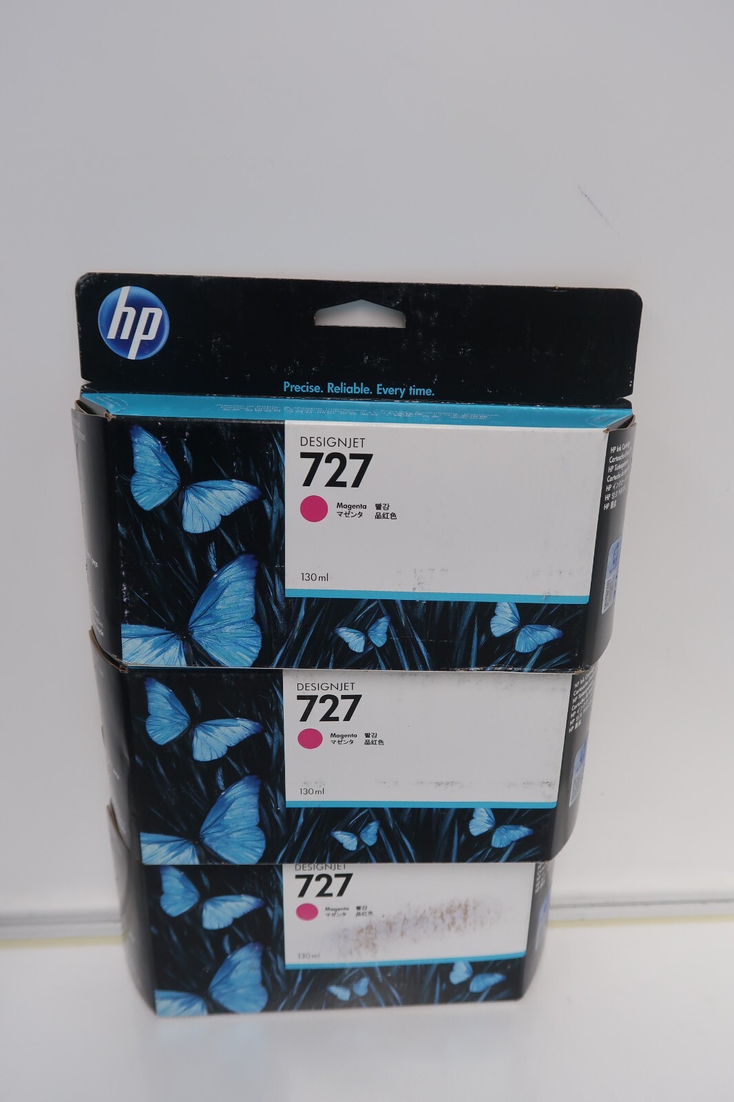 Lot of 3 HP DesignJet 727 Magenta Ink Cartridge ( B3P20A) New, Dated ...