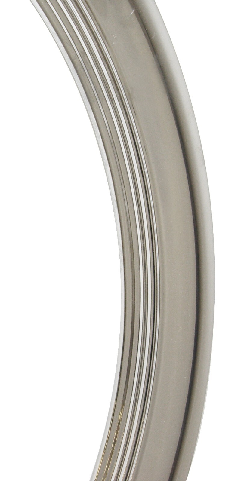 CHEVY FORD 15 INCH RIBBED TRIM RINGS SET OF 4 POLISHED STAINLESS # 15 ...