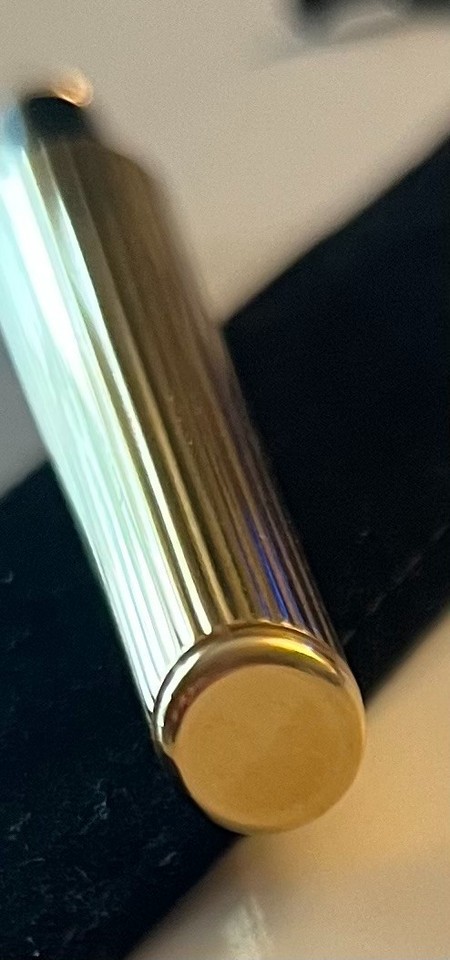 Leboeuf Gold - Plated Fluted pen w/Australian Opal Inlay, Box & Papers ...