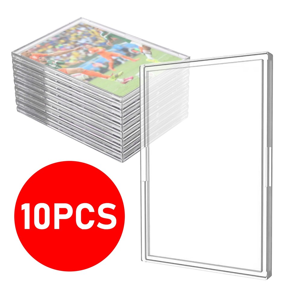 10-50x Trading Card Sleeves Hard Plastic Clear Case Holder For Sport ...