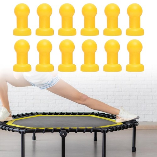 12x Trampoline Pole Enclosure Caps Repair Parts Accessory Yellow ...