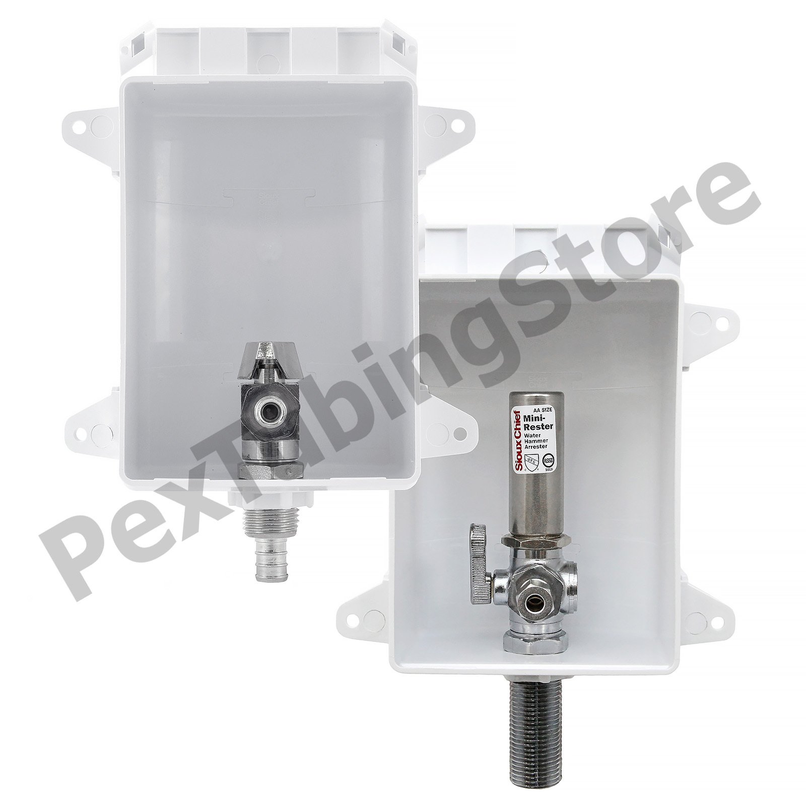 Sioux Chief Ox Box Icemaker Outlet Box for 1/2" PEX or MPT. Lead-Free ...