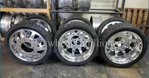22.5, 22, 24"x8.25 Raptor Dually Wheels Alcoa Custom Design Rims Set of ...