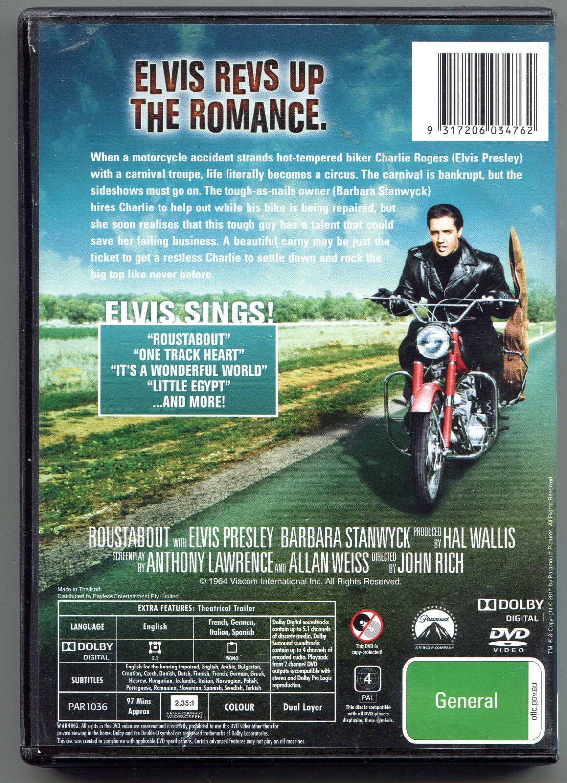 Roustabout (DVD, 1964) for sale online | eBay