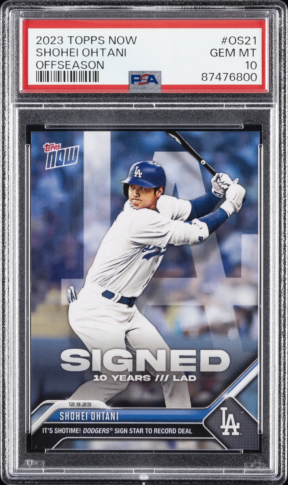 2023 TOPPS NOW OFFSEASON #OS21 SHOHEI OHTANI PSA 10 | eBay