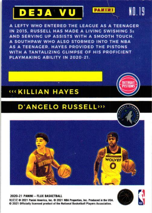 2020-21 Panini Flux #19 D'Angelo Russell / Killian Hayes Deja Vu | eBay
