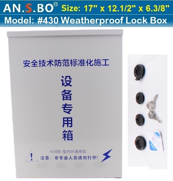 22 gauge steel #430 CCTV Weatherproof DVR/NVR Metal Vandal Proof Key ...