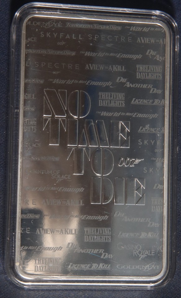 THE ROYAL MINT 10 OZ .9999 SILVER BAR NO TIME TO DIE 007 LOT 311011 | eBay