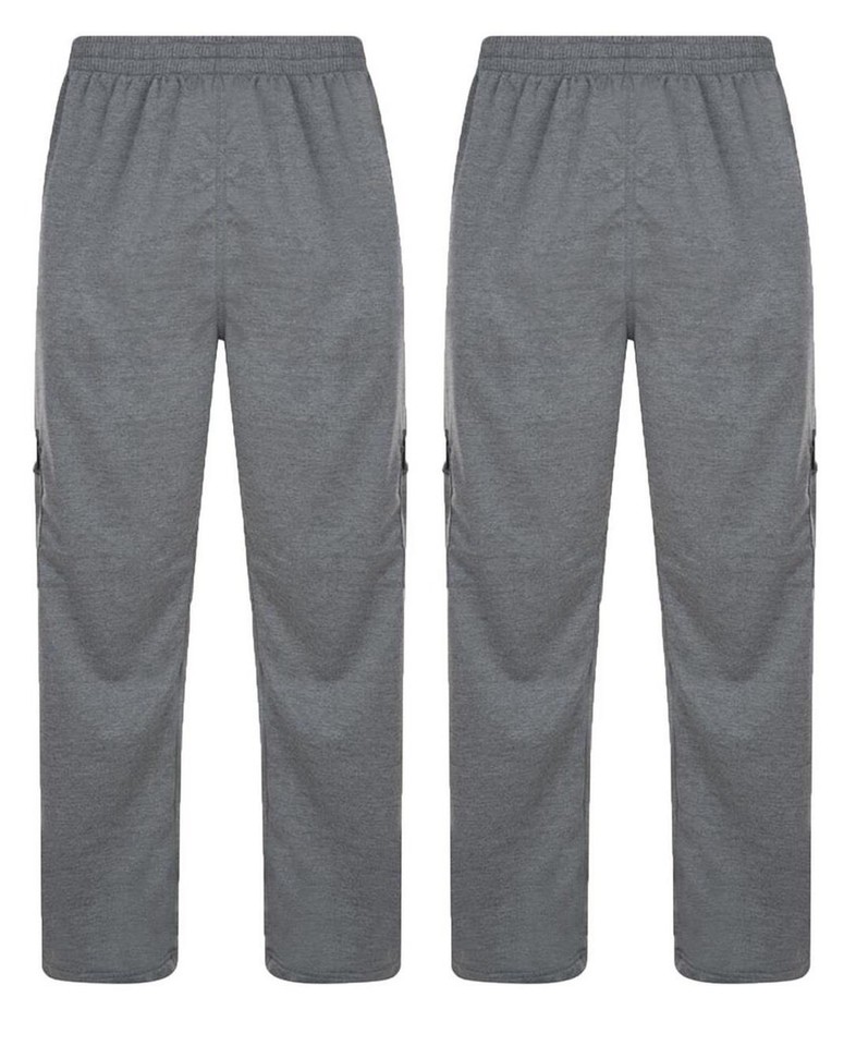 Mens Big Size Combat Pants Cargo Trousers Multi Pocket Bottoms Joggers ...