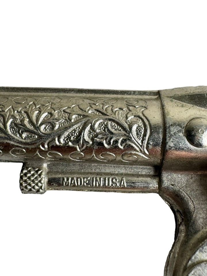 RARE VINTAGE HALCO WESTERN BONANZA DIE CAST TOY CAP GUN PISTOL RED STAG ...