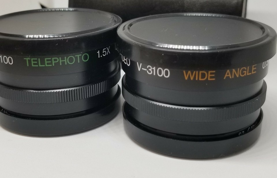 Ambico Video Lens Set V-3100 Telephoto 1.5X and Wide Angle 0.5X with ...