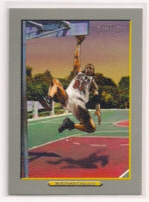 2006-07 DENNIS RODMAN TOPPS TURKEY RED *FLYING REBOUND PICTURE* CHICAGO ...
