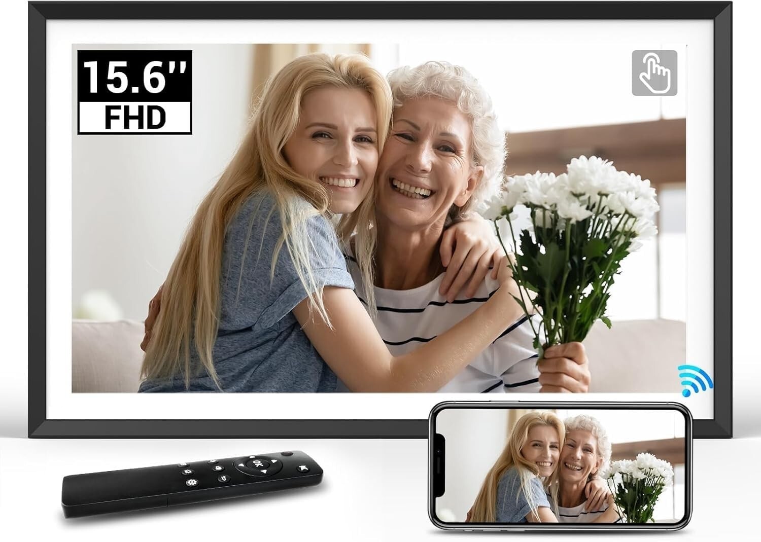 Nixplay Digital Picture Frame by Large WiFi Digital Photo Frame, 15.6 ...