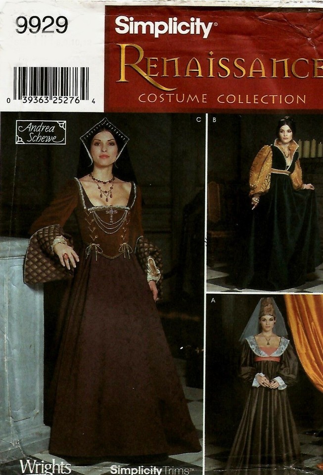 Simplicity Renaissance Sewing Pattern Your Choice Sizes Child/Mens ...