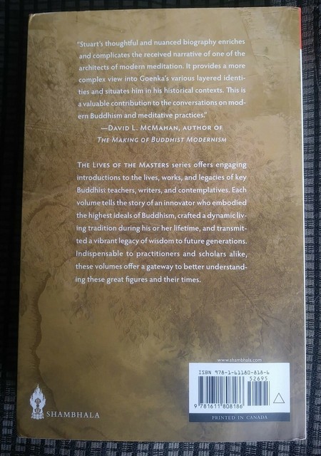 Lives of the Masters Ser.: S. N. Goenka : Emissary of Insight by S. N ...