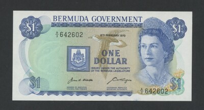 BERMUDA $1 note 1970 QEII Krause 23 Uncirculated Banknotes | eBay