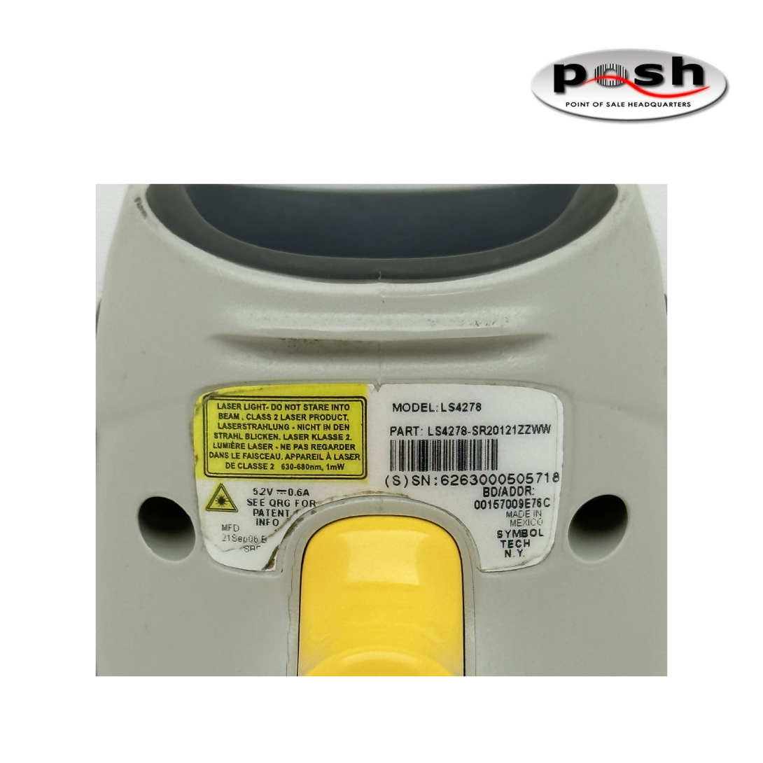 Symbol LS4278-SR20121ZZWW Barcode Scanner Kit - White - Unused Cable ...