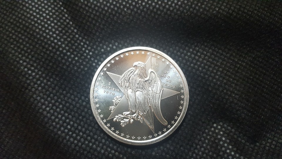 Texas Remember The Alamo Commemorative Silver coin .999 plus Gold foil ...