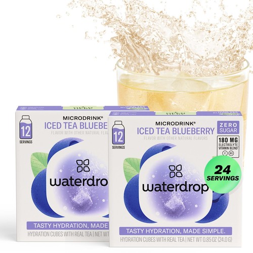 Waterdrop Hydration Cubes with Electrolytes, Vitamins C and Vitamin B3 ...