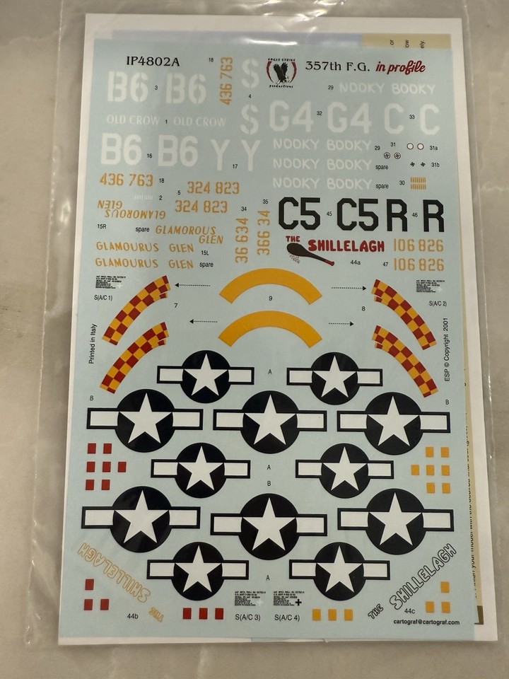 EAGLE STRIKE 1/48 P-51 MUSTANG. "357TH FIGHTER GROUP" PT I. DECAL ...