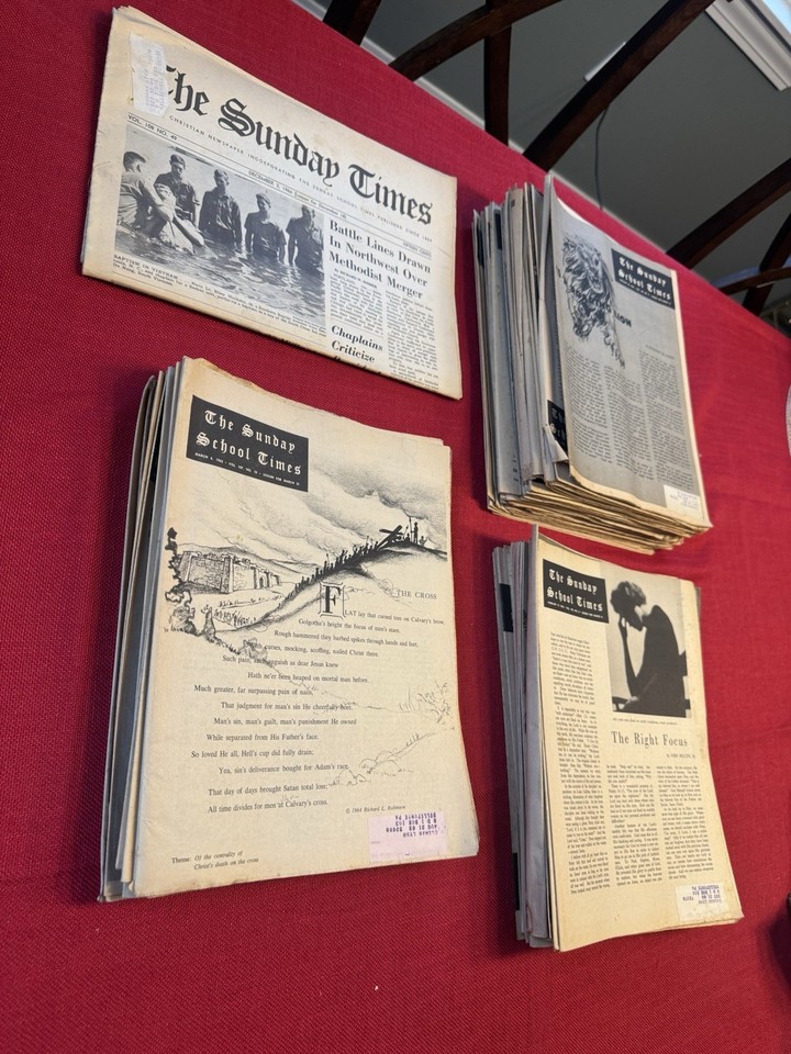 HUGE Lot 95+ THE SUNDAY SCHOOL TIMES Magazine Magazines Philadelphia PA ...