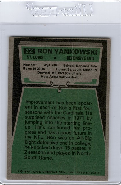 1975 Topps - #263 Ron Yankowski for sale online | eBay
