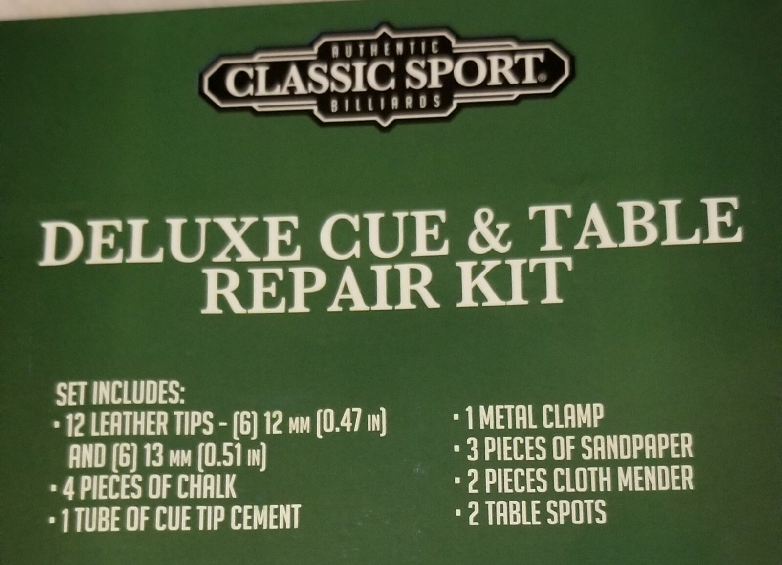 Eastpoint Deluxe Pool Cue & Table Repair Kit CHALK, LEATHER STRIPS | eBay