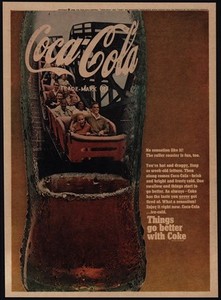 1968 COCA-COLA & ROLLER COASTER Inside Giant Coke Bottle VINTAGE AD | eBay