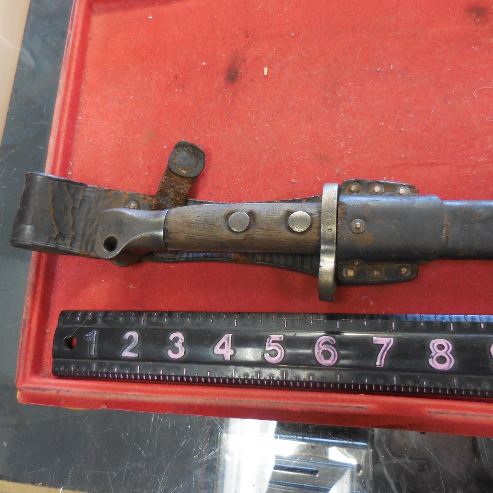 Alex Coppel Solingen Dutch 1895 Mannlicher Bayonet— 7583 Leather ...