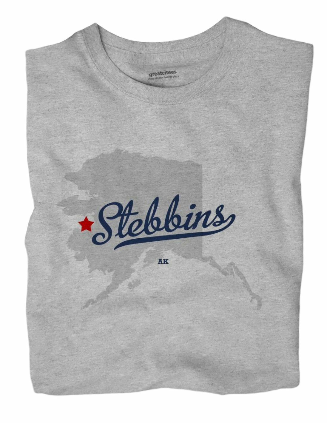 Stebbins Alaska AK T-Shirt MAP | eBay