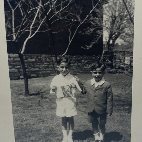 Vintage Photo 1950 Boys Posed Outside Brothers | eBay